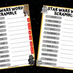 Star Wars Word Scramble (Easy & Hard Versions)