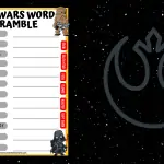 Star Wars Word Scramble (Easy & Hard Versions)