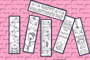 6 Free Valentine's Bookmarks to Color - Homeschool of 1
