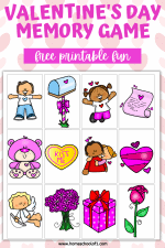 Valentine's Day Memory Game Free Printable