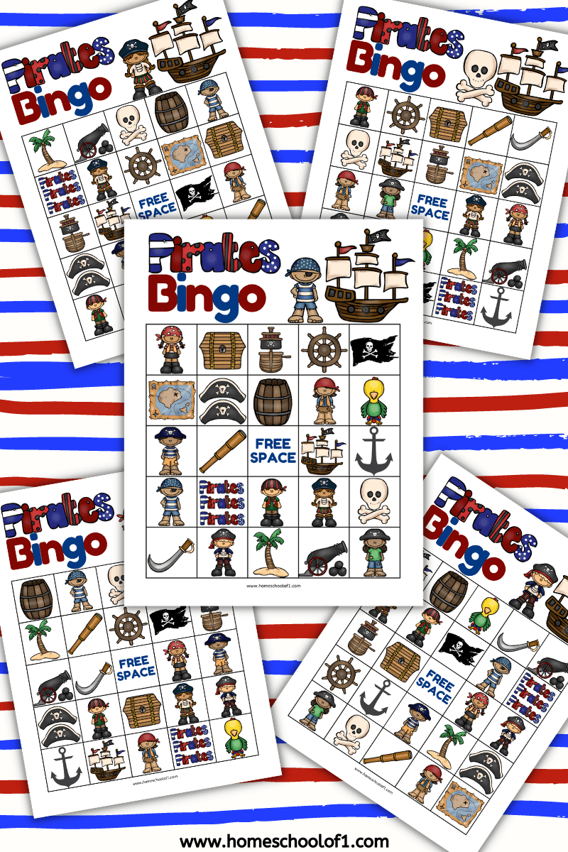 Pirate Bingo Game for Kids (free printable) - Homeschool of 1