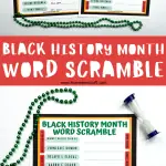 Black History Month Word Scramble (Easy & Hard Versions)