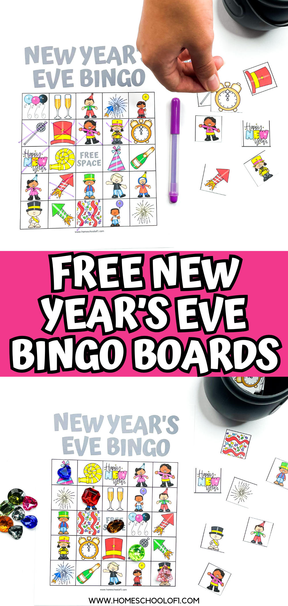 New Year's Eve Bingo Printable (Free Game)