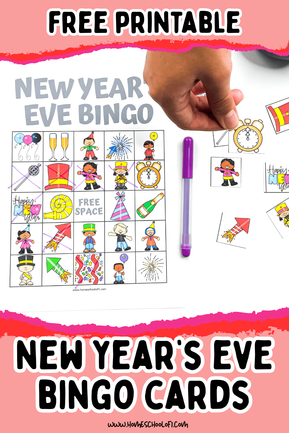 New Year's Eve Bingo Printable (Free Game)