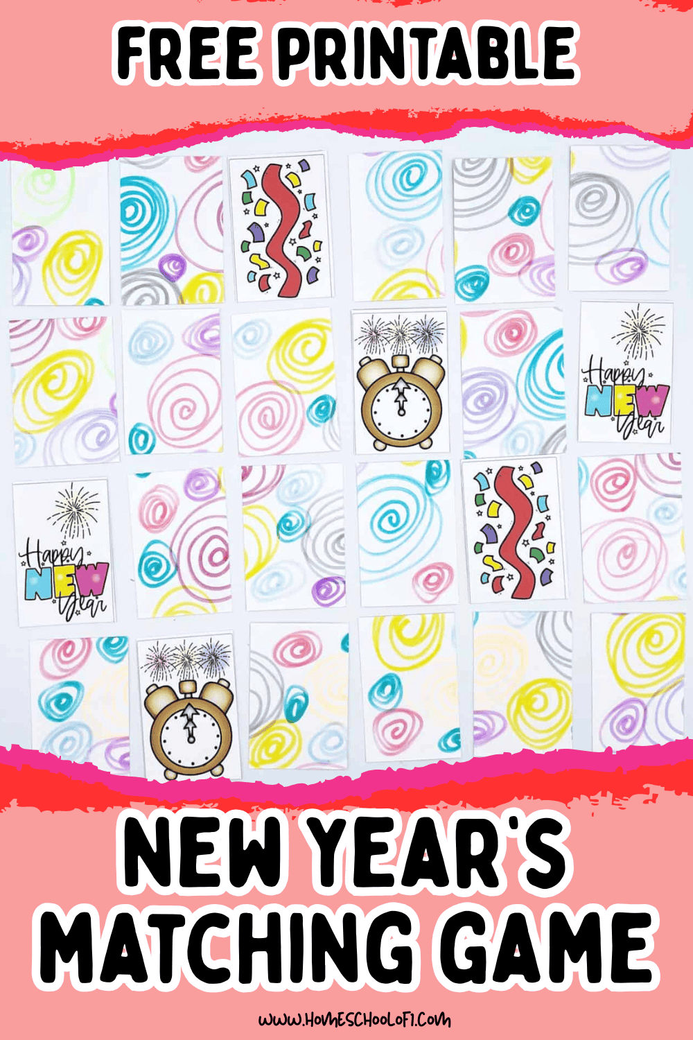New Year's Eve Memory Game Printable (Free)