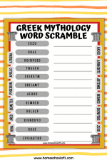 Greek Mythology Word Scramble (easy & hard version)