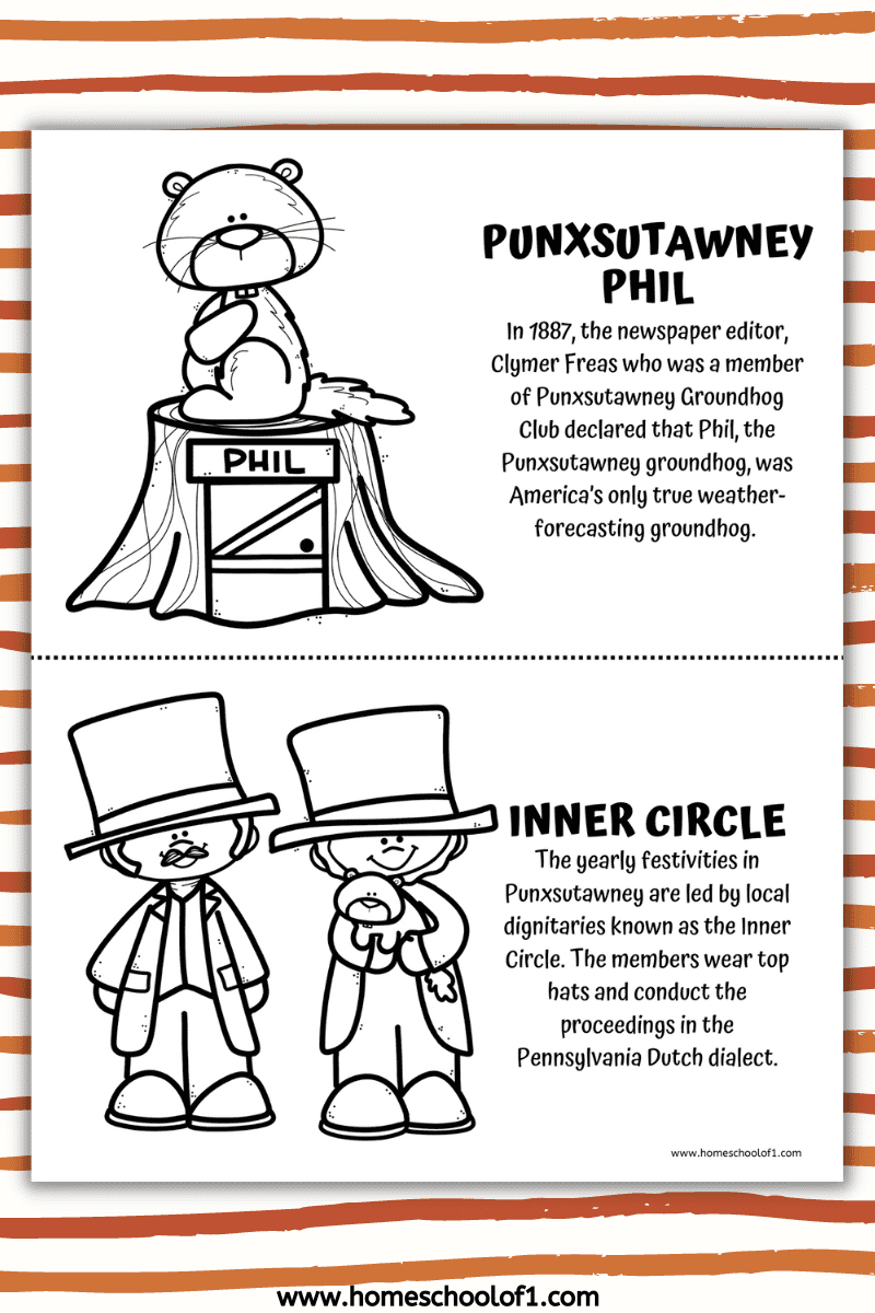 Groundhog Day History Printables (free worksheet)