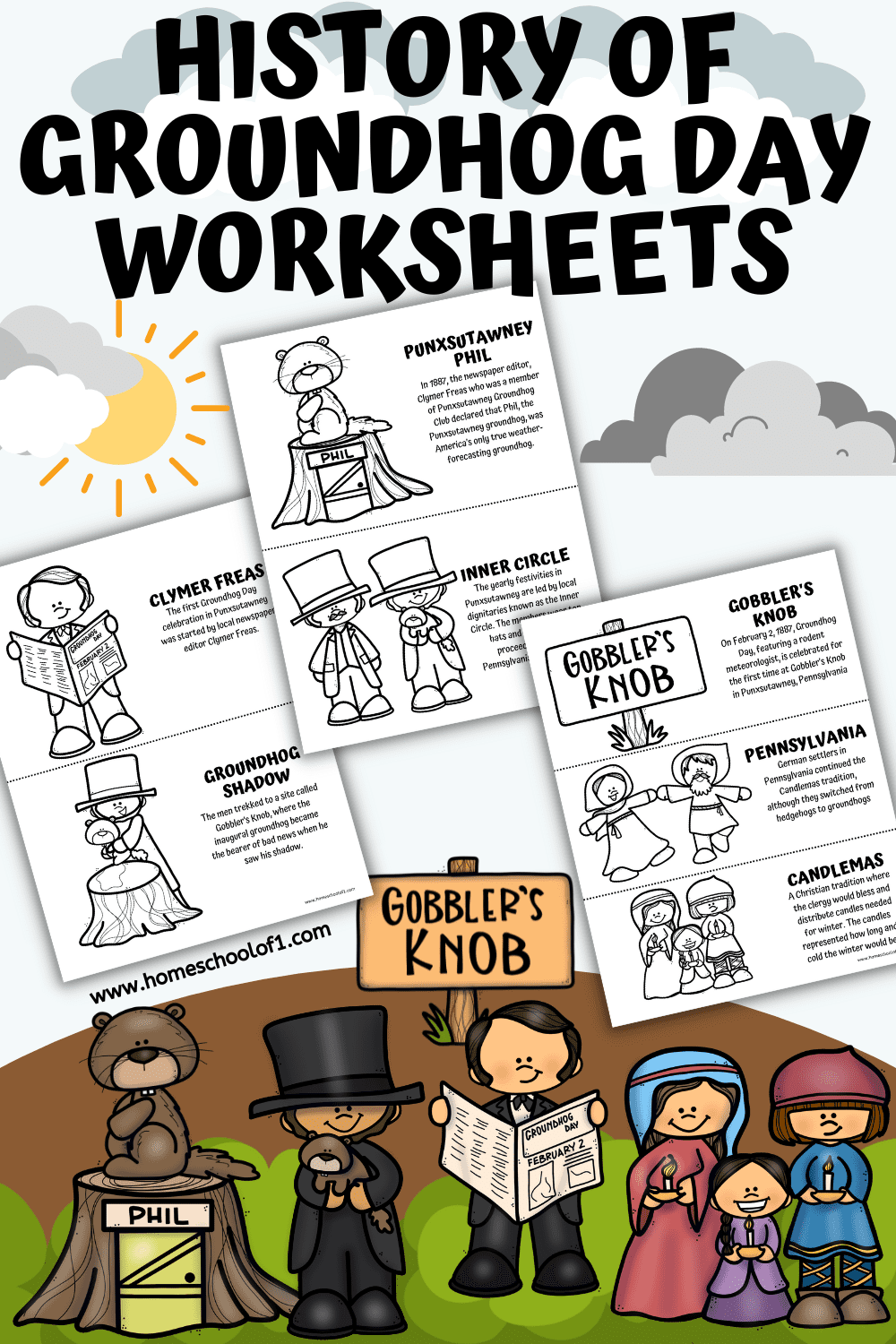 Free History of Groundhog Day Worksheet
