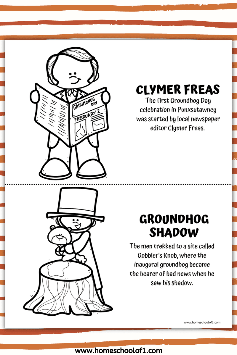 Groundhog Day History Printables (free worksheet)