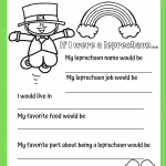 If I Were A Leprechaun Writing Prompt (Free Printable)