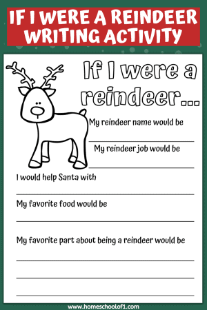 If I Were A Reindeer Writing Activity (free worksheet)
