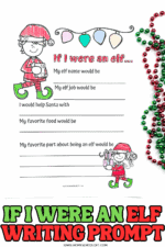 If I Were An Elf Writing Template (Free Printable)
