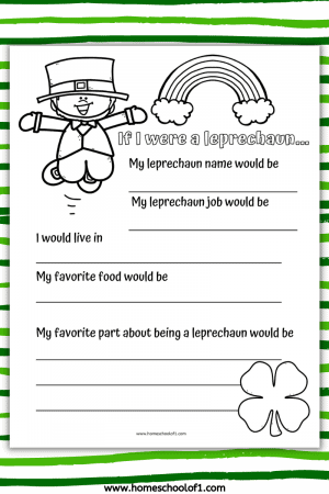 If I Were a Leprechaun Writing Worksheet (free download)