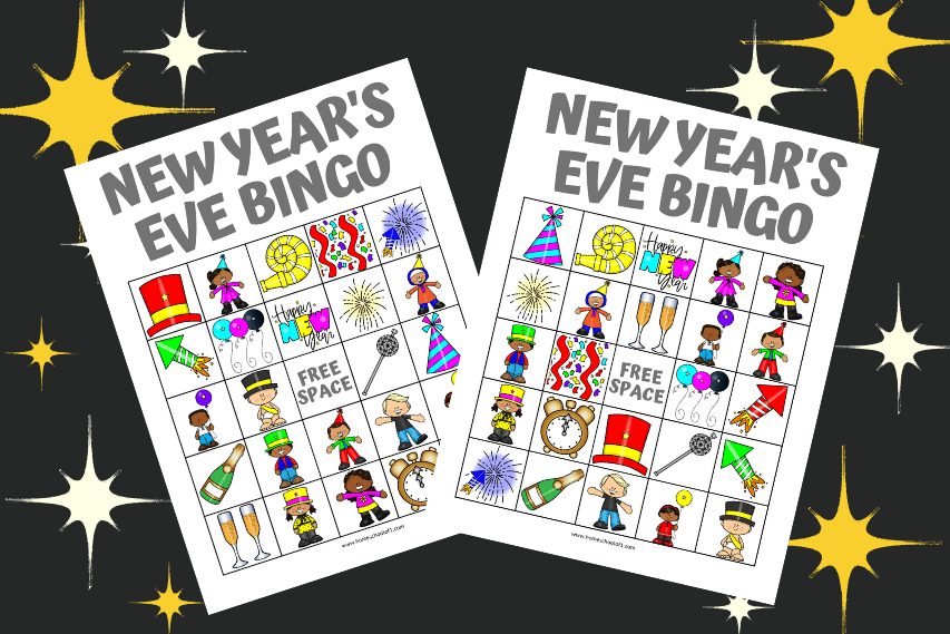 New Year's Eve Bingo Printable (free game) - Homeschool of 1