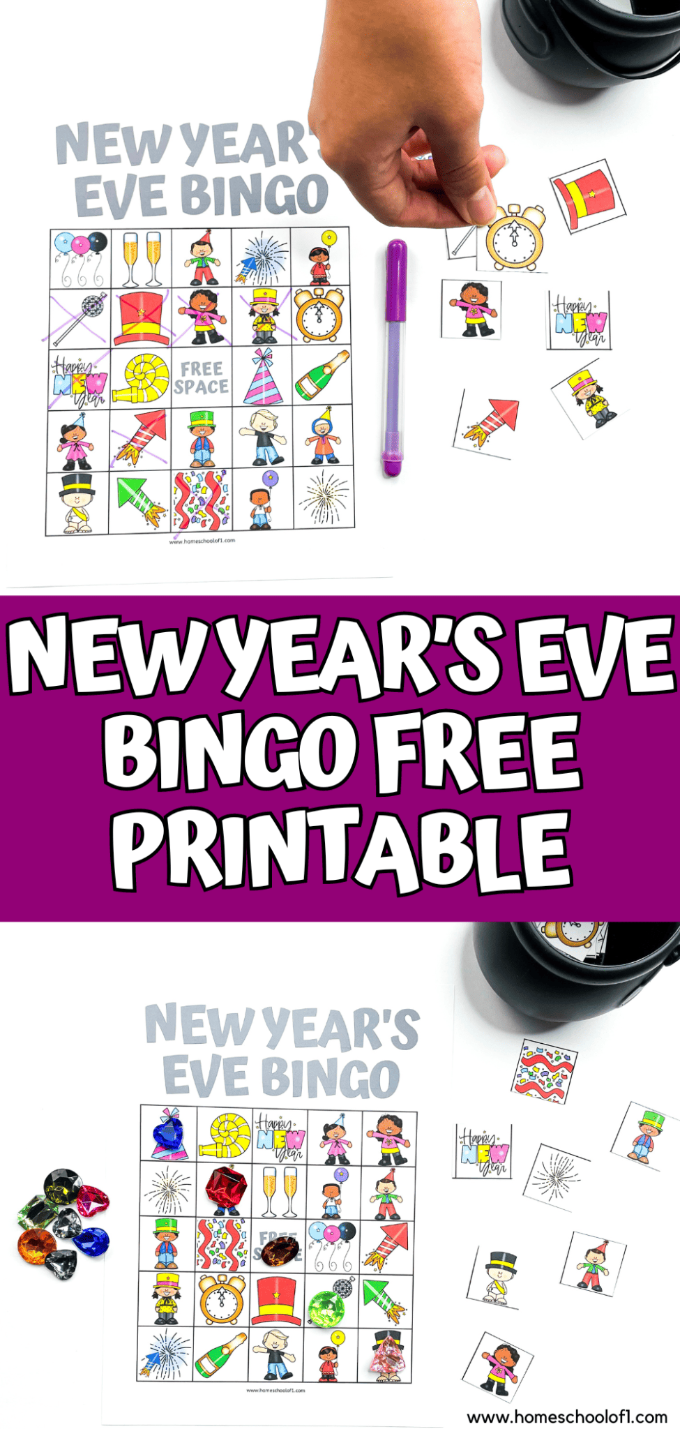 New Year's Eve Bingo Printable (Free Game)