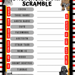 Star Wars Word Scramble (Easy & Hard Versions)