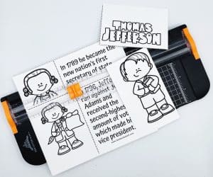 Thomas Jefferson Worksheet and Timeline Activity for Kids