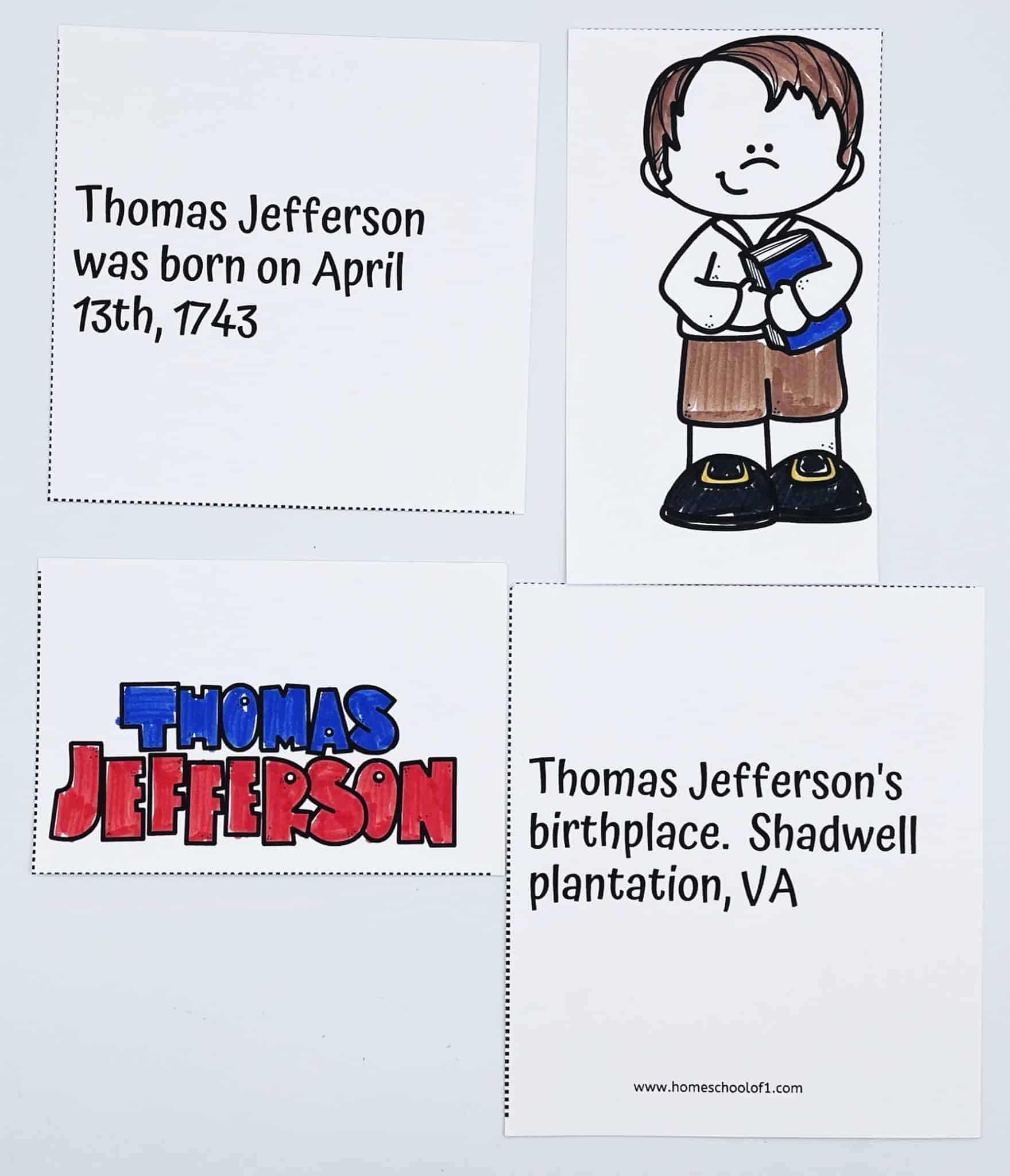 Thomas Jefferson Worksheet and Timeline Activity for Kids