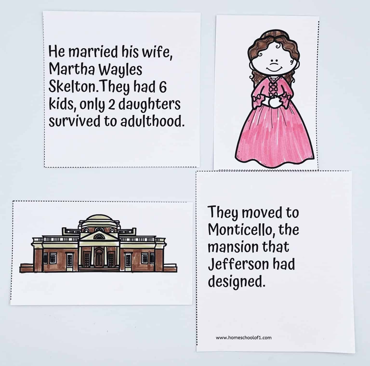 Thomas Jefferson Worksheet and Timeline Activity for Kids