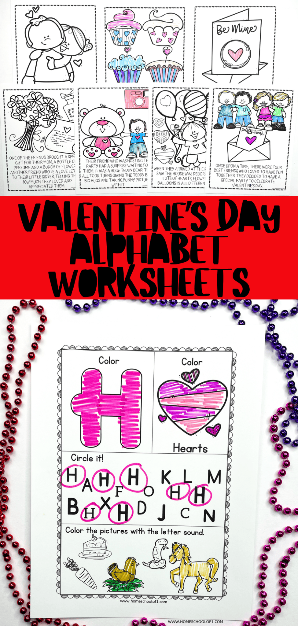 Free Valentine's Day Alphabet Worksheets