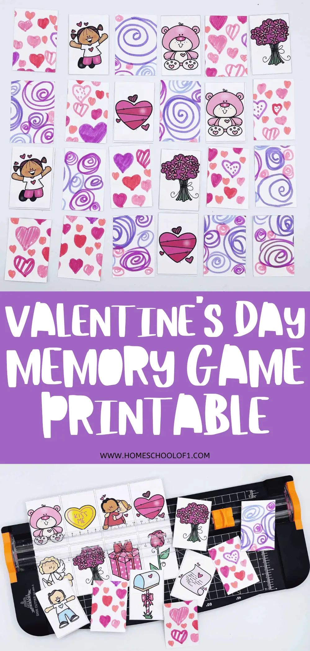 Free Valentine's Day Memory Game Printable