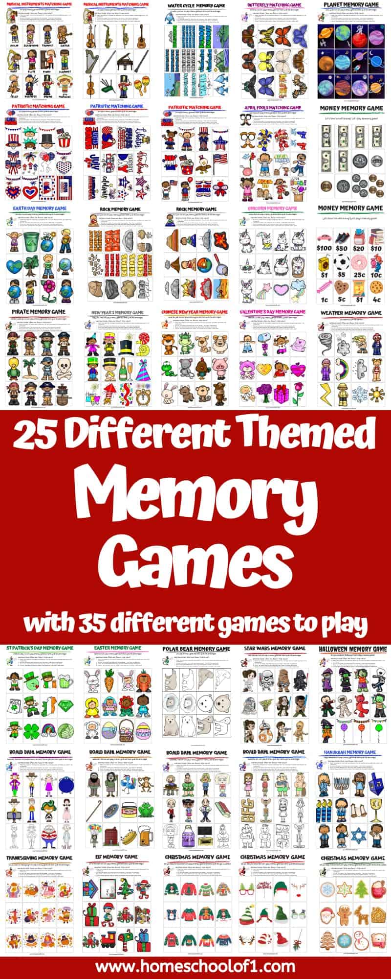 23+ Free Printable Memory Games - Homeschool of 1