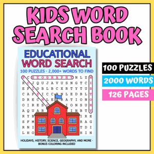 Free Printable Word Searches for Kids by Theme & Season