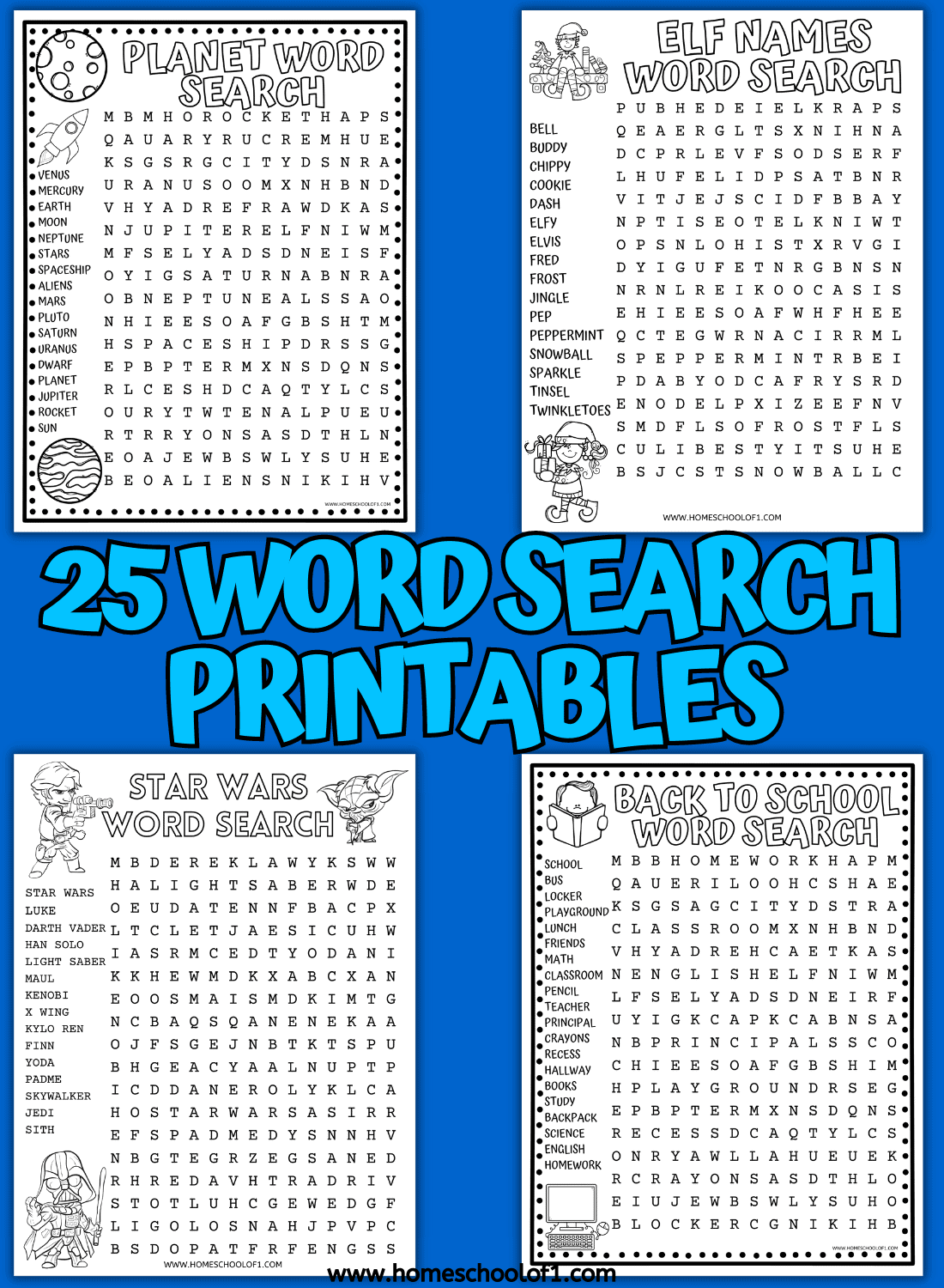 25 Free Word Search Printables - Homeschool of 1