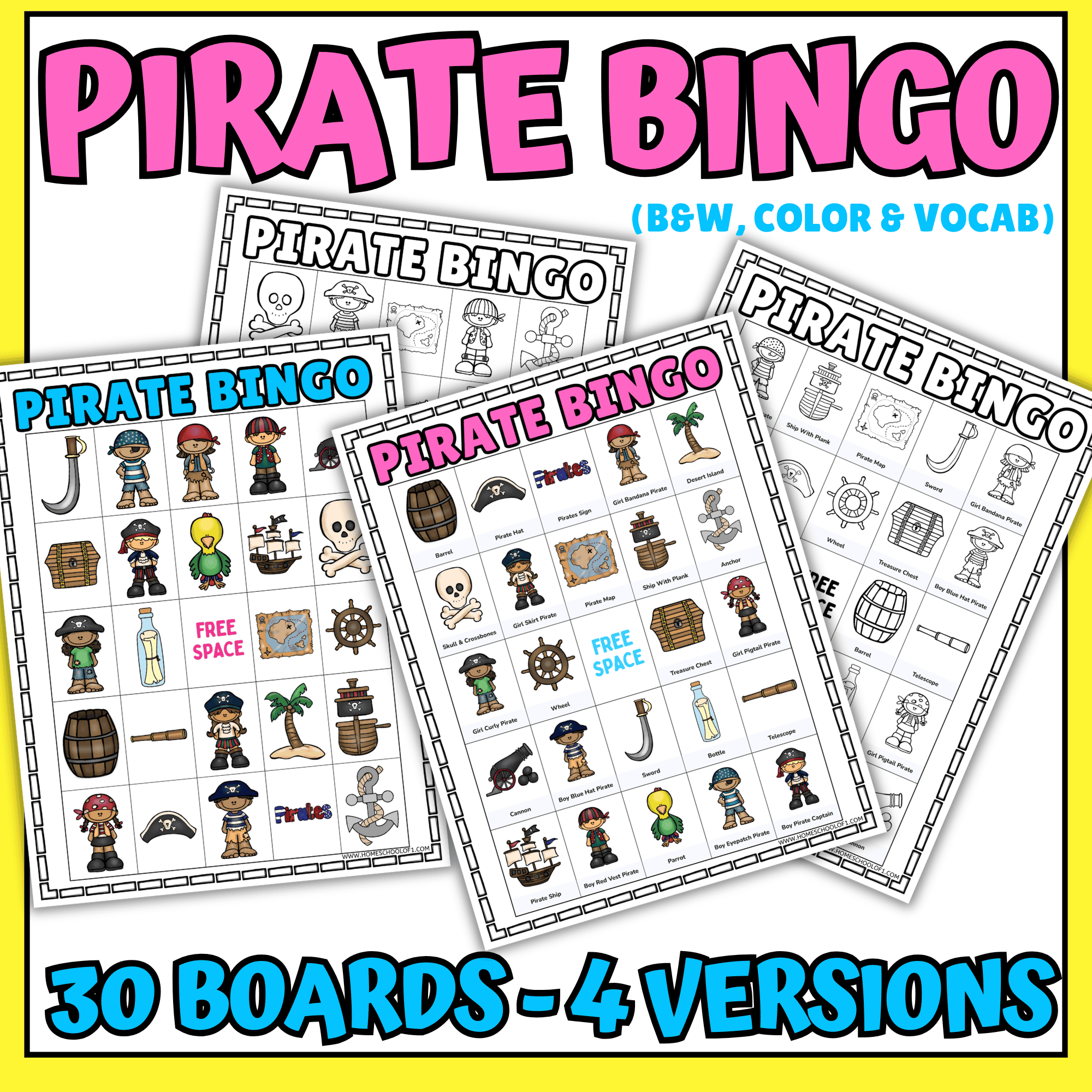 Free Pirate Bingo Printable Game