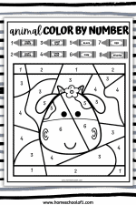 Animal Color by Number Printable (9 free worksheets)