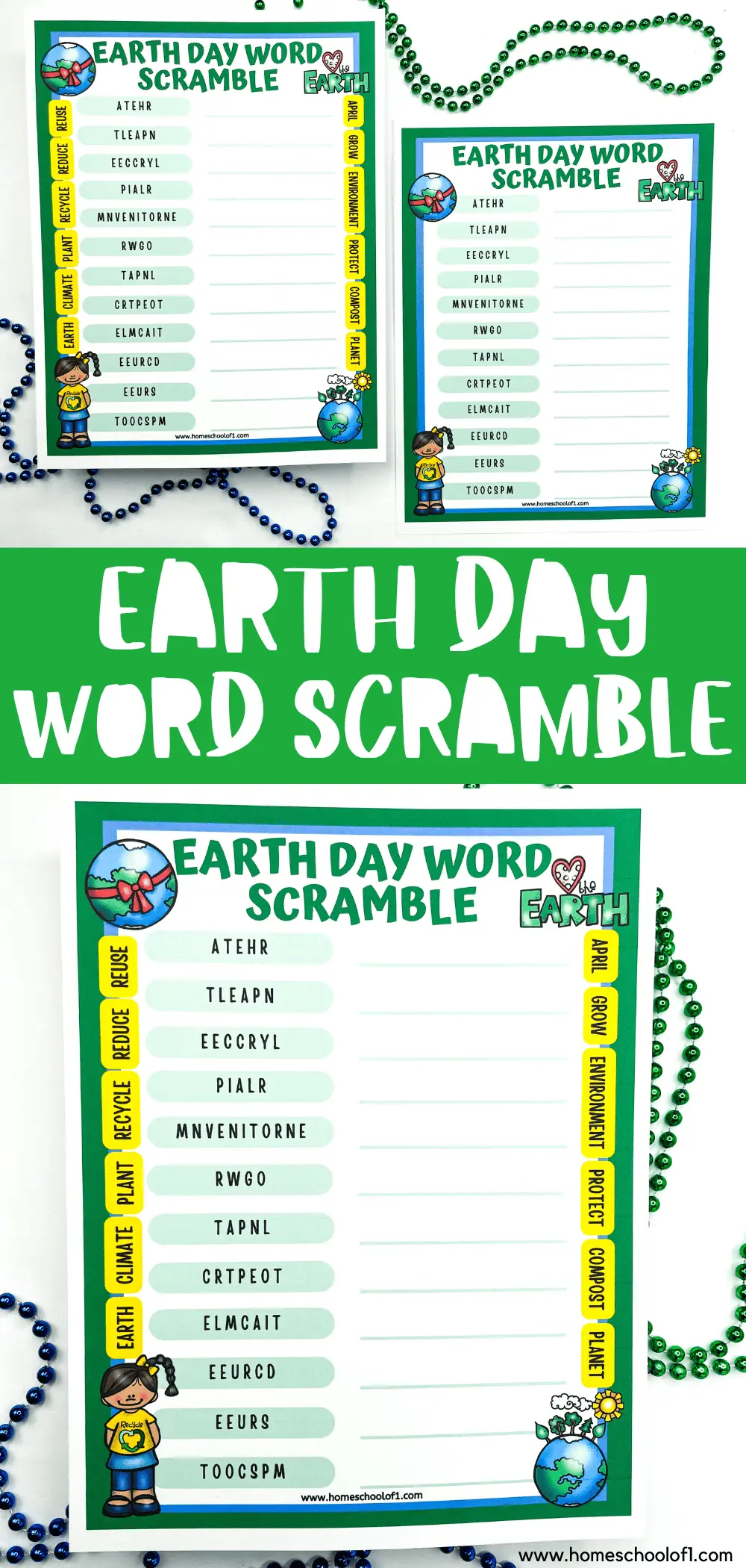 Free Earth Day Word Scramble For Kids of All Ages