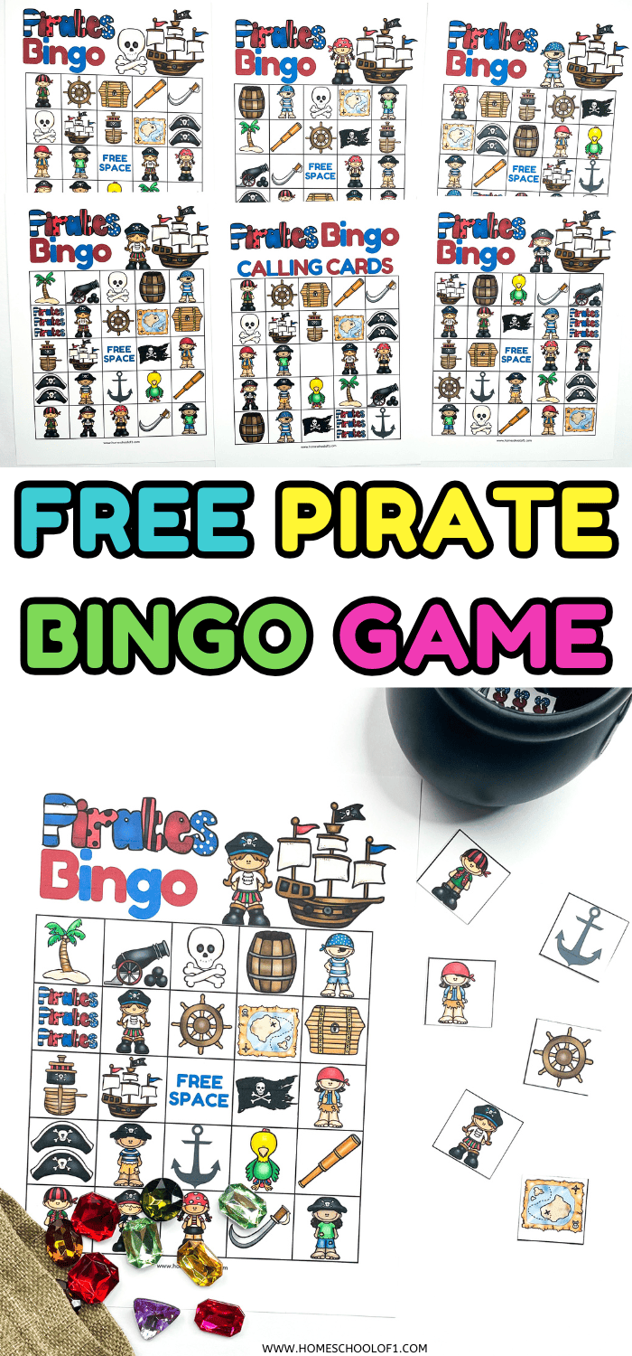 Pirate Bingo Free Printable Game for Kids