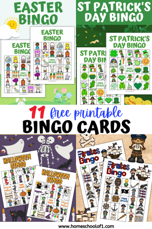 11 Free Printable Bingo Cards for Every Holiday the Kids Will Love
