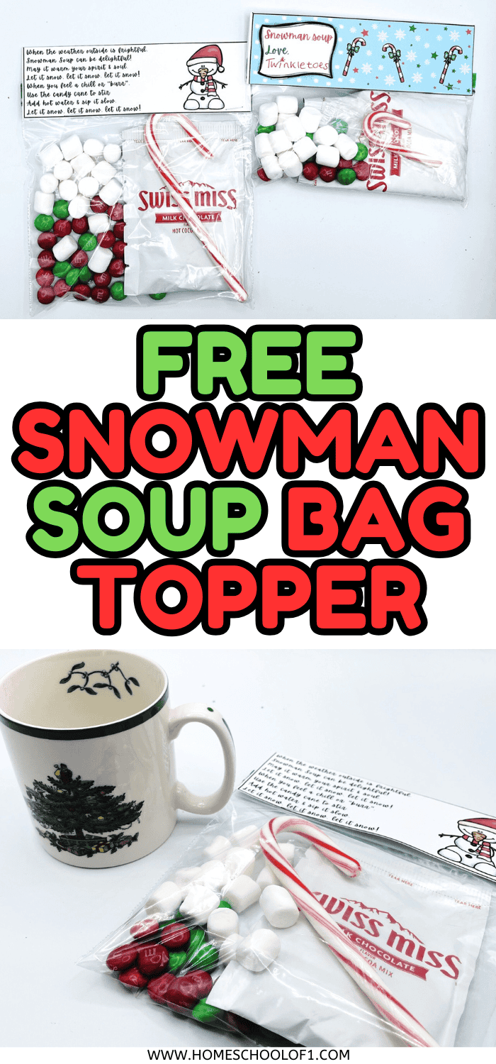 Snowman Soup Free Printable Bag Toppers