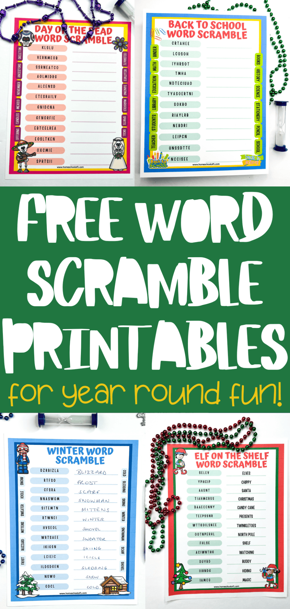 40 Free Word Scramble Worksheets (With Answers)