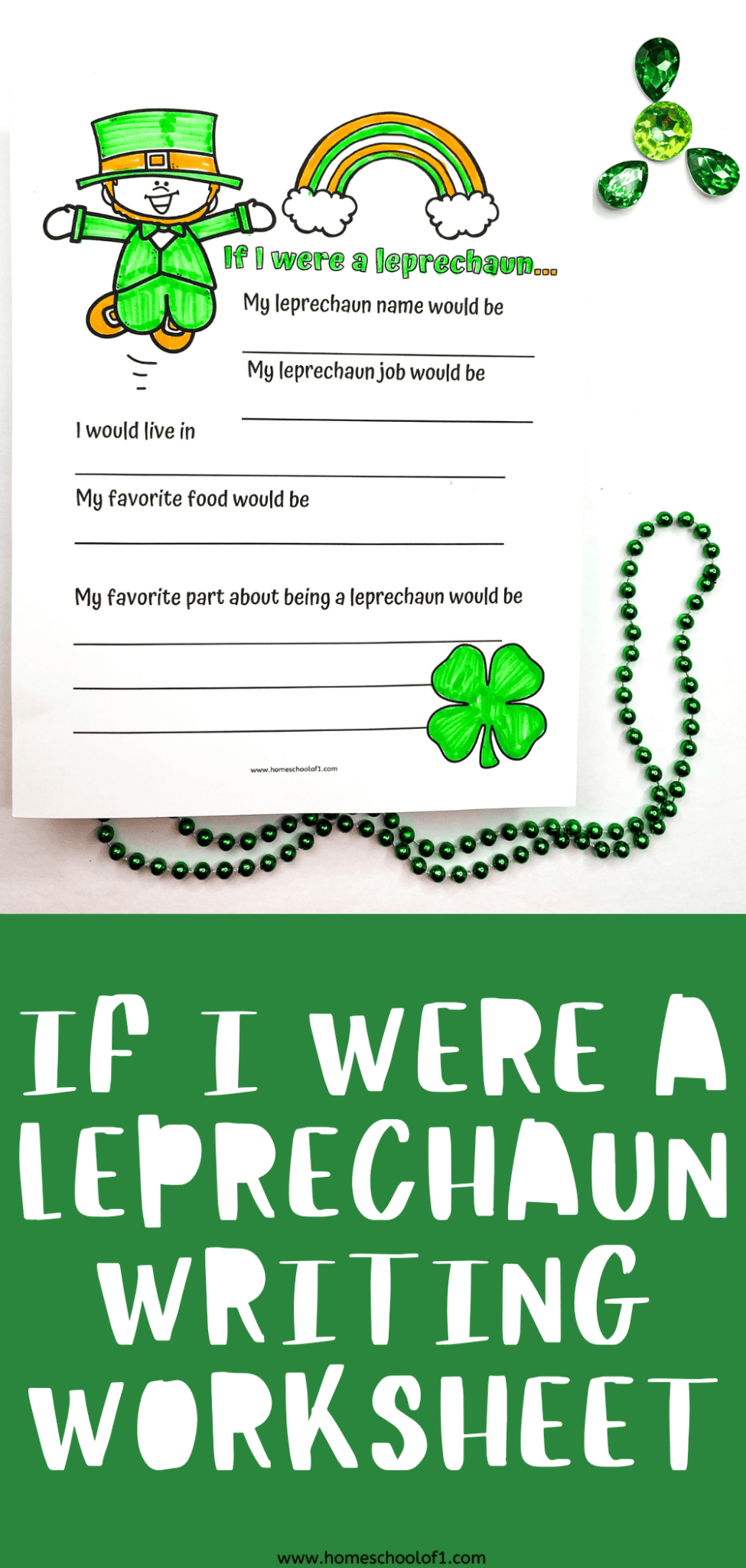 If I Were A Leprechaun Writing Prompt (Free Printable)