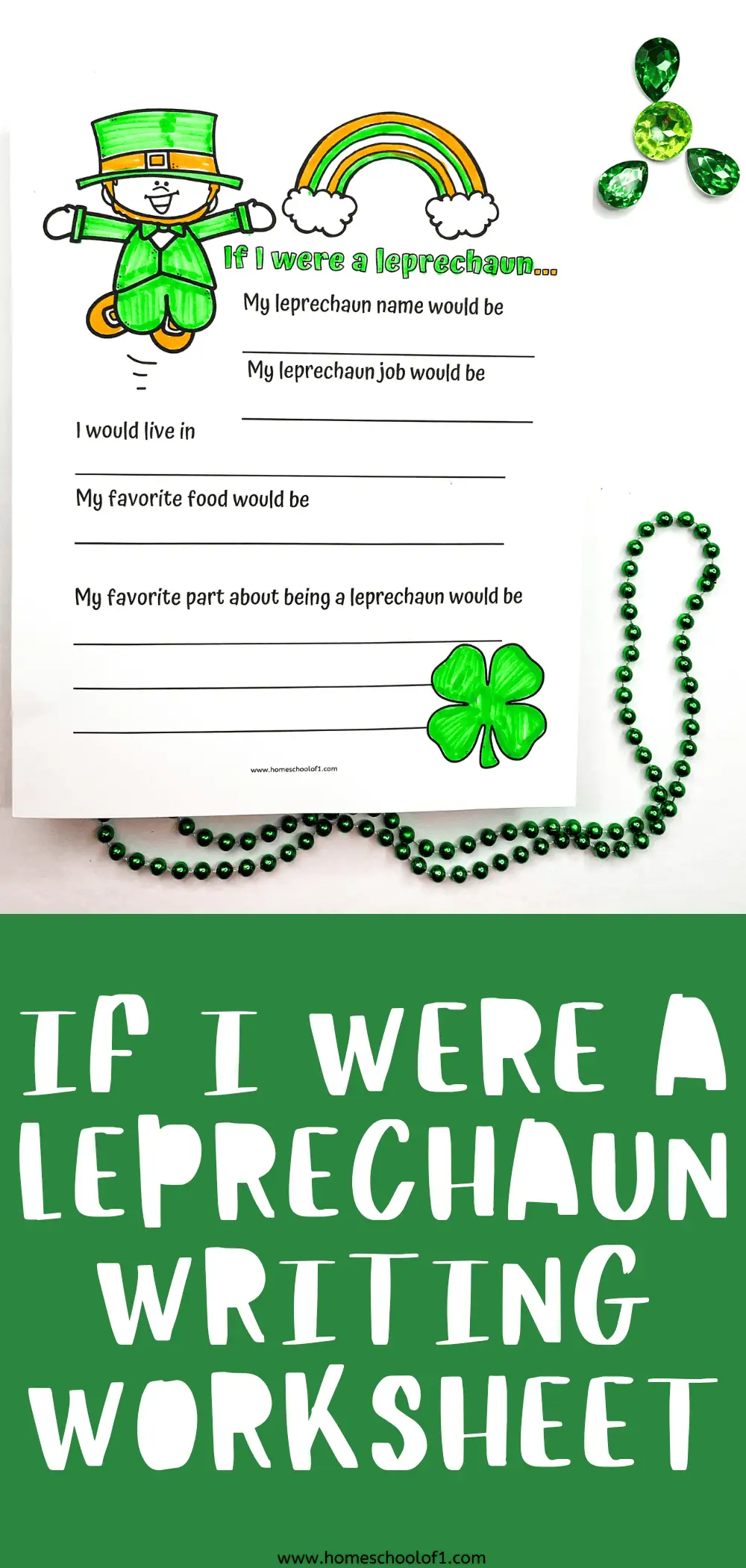 If I Were A Leprechaun Writing Prompt (Free Printable)
