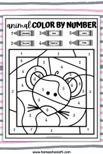 Animal Color by Number Printable (9 free worksheets)