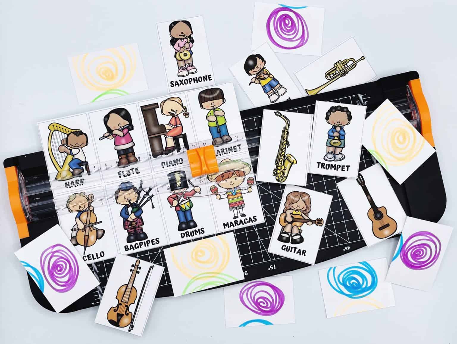 Free Musical Instrument Matching Game Printable