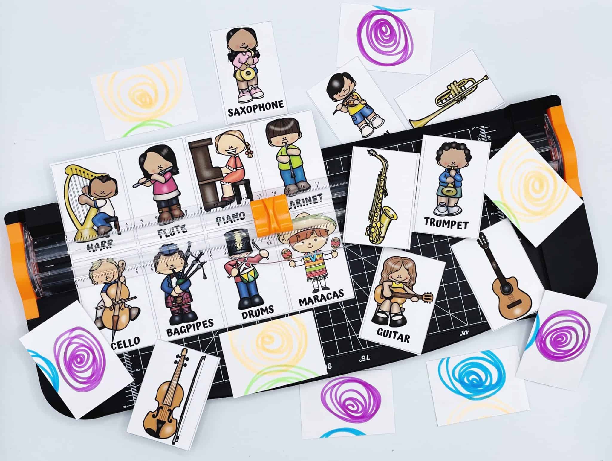 Free Musical Instrument Matching Game Printable