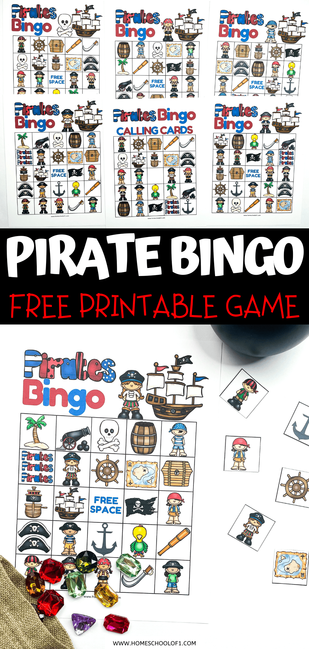 Pirate Bingo Free Printable Game for Kids