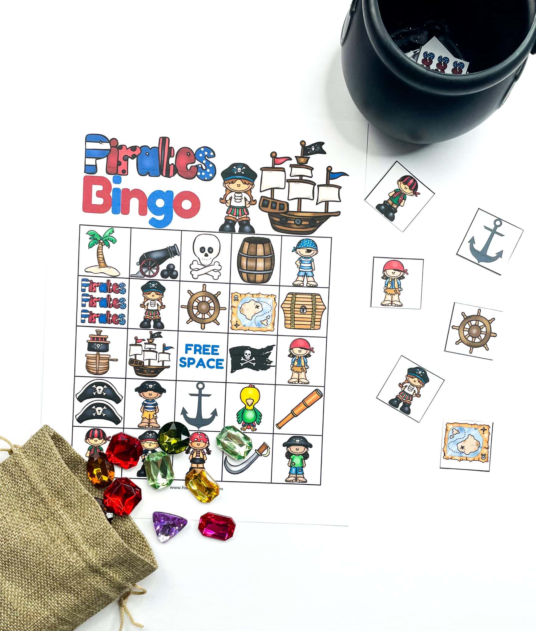Pirate Bingo Free Printable Game for Kids