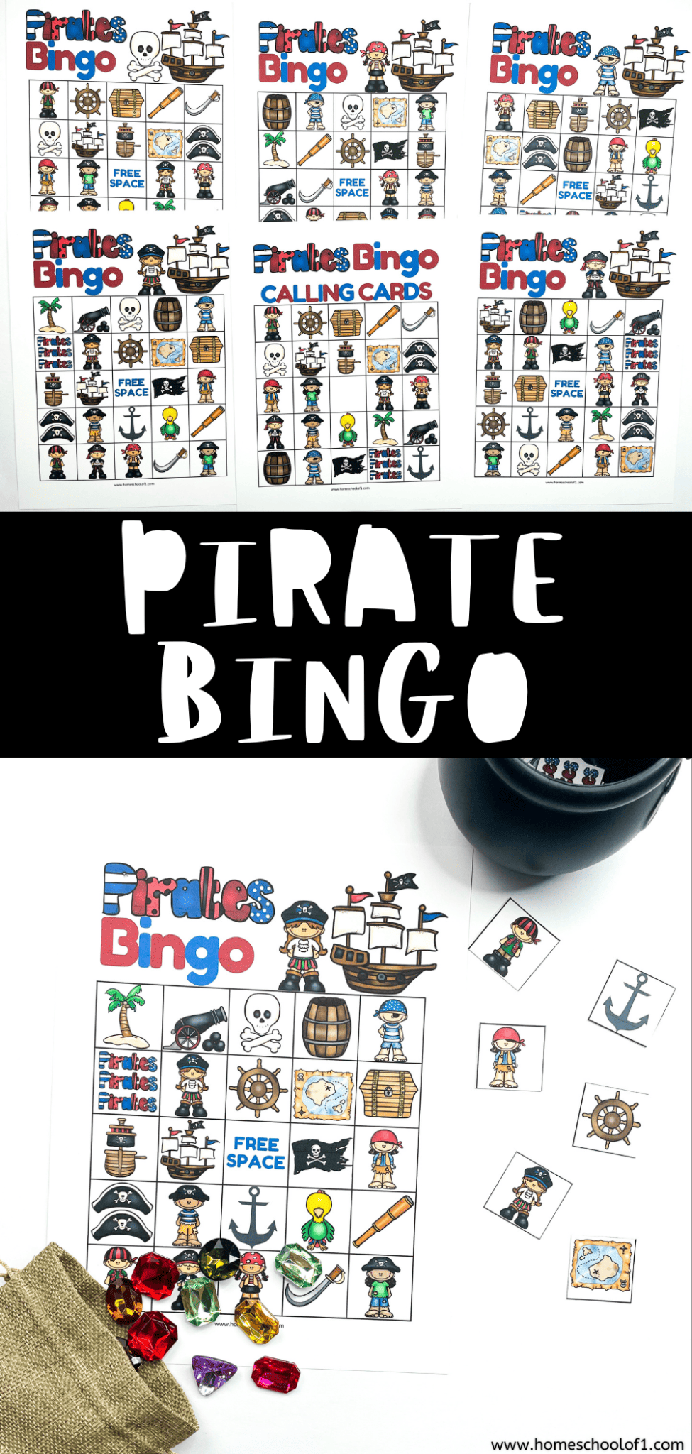 Pirate Bingo Free Printable Game for Kids