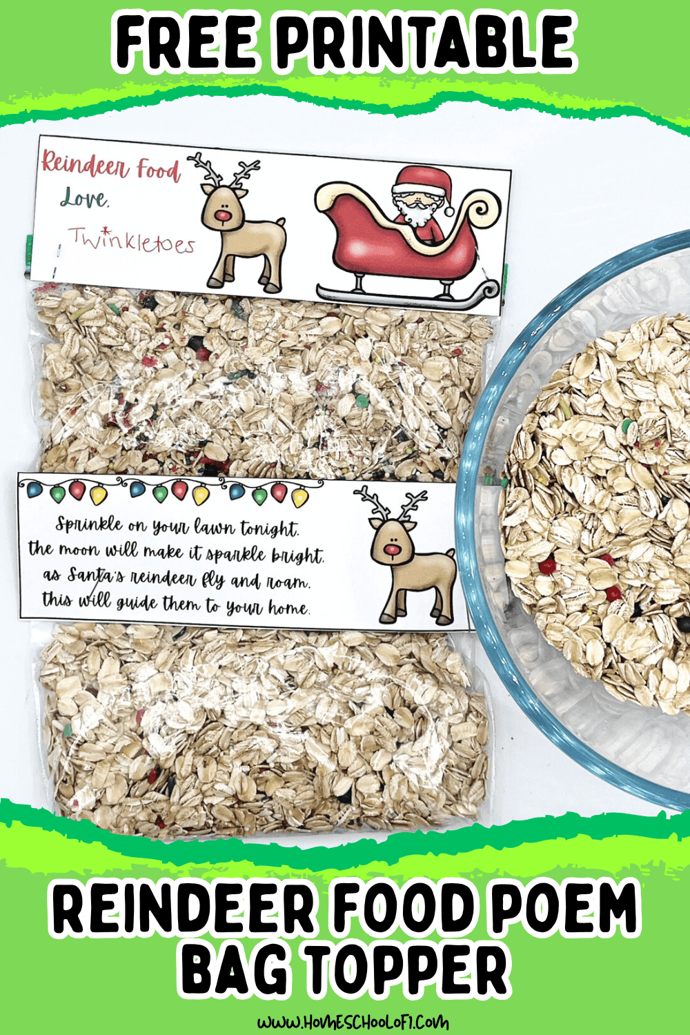 Free Reindeer Food Printable & Magic Recipe