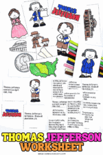 Thomas Jefferson Worksheet and Timeline Activity for Kids