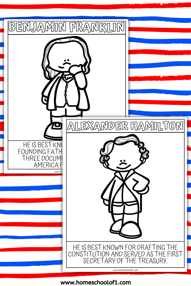 8 Free Founding Fathers Coloring Pages - Homeschool of 1