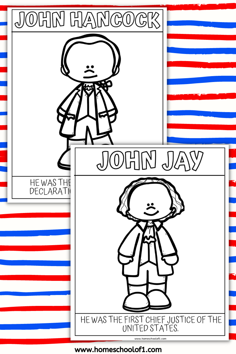 8 Free Founding Fathers Coloring Pages - Homeschool of 1