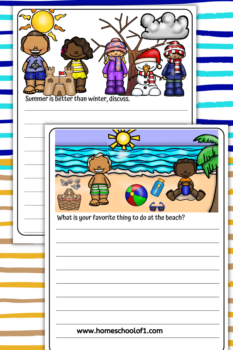 Free Summer Writing Prompts for Kids (Grades 1–4)