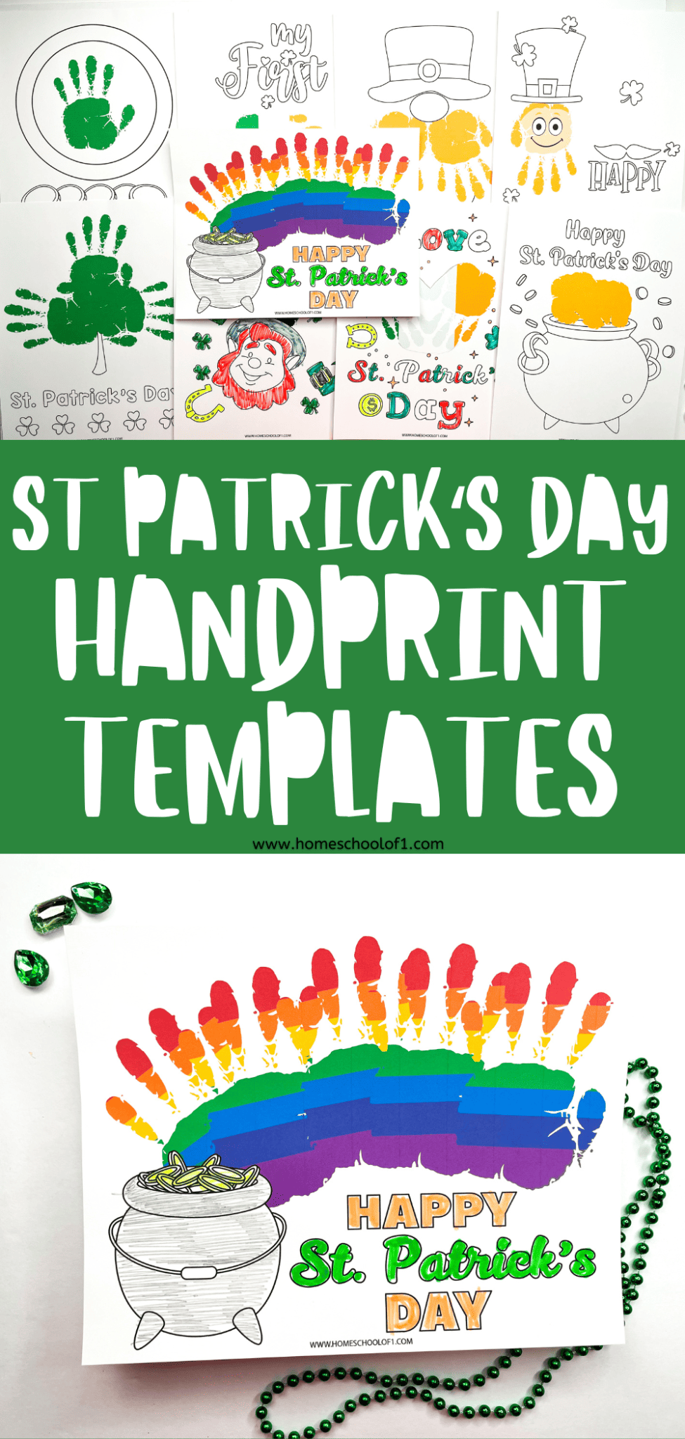 St Patrick's Day Handprint Art (10 Free Printables)