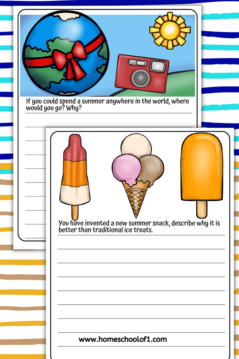 Free Summer Writing Prompts for Kids (Grades 1–4)